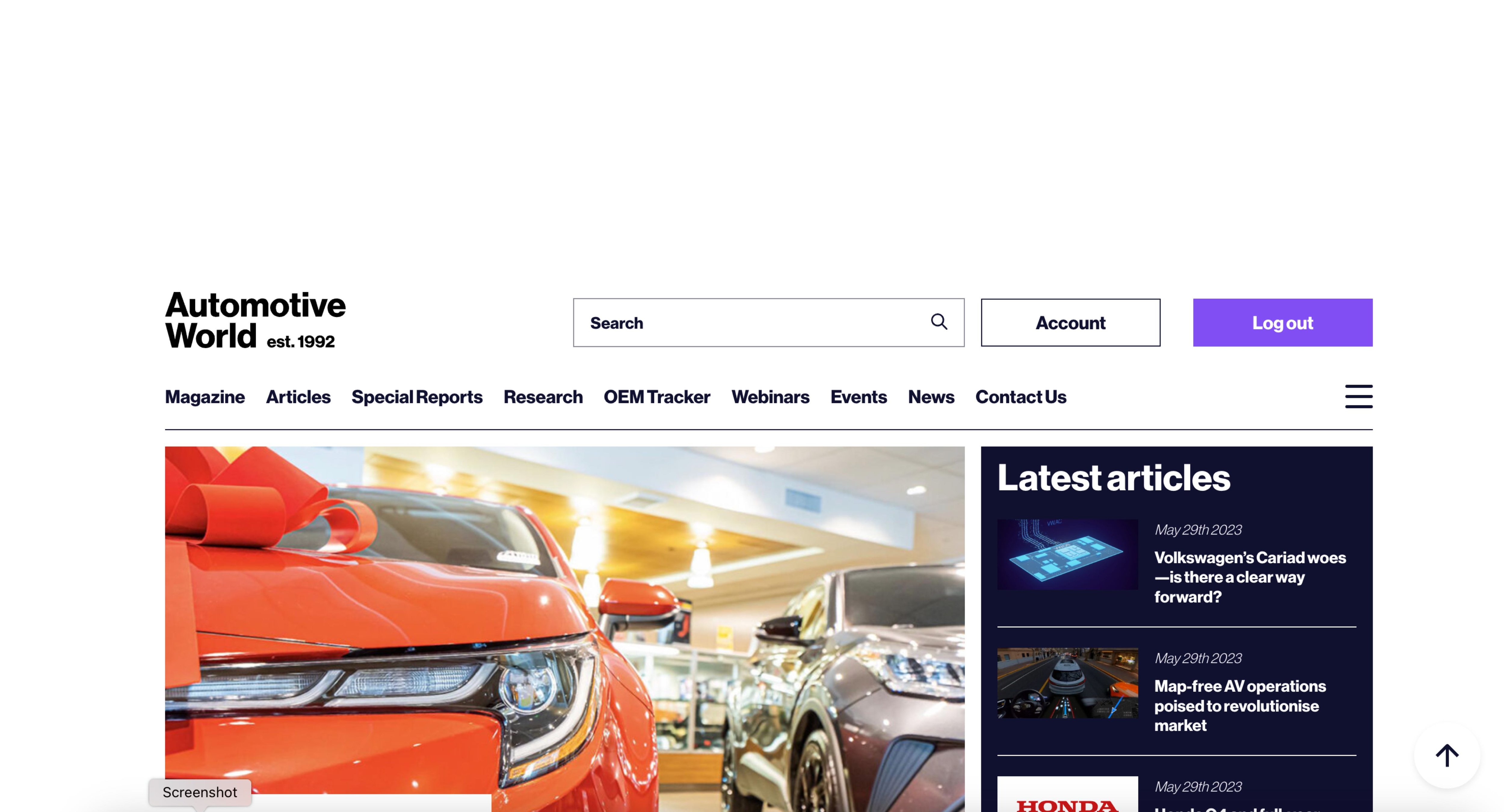 Automotive World interview